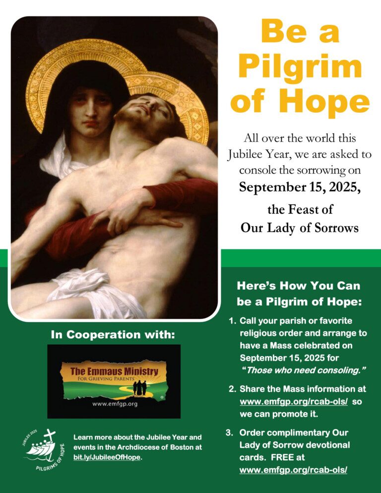 Be a Pilgrim of Hope! - Emmaus Ministry For Grieving Parents